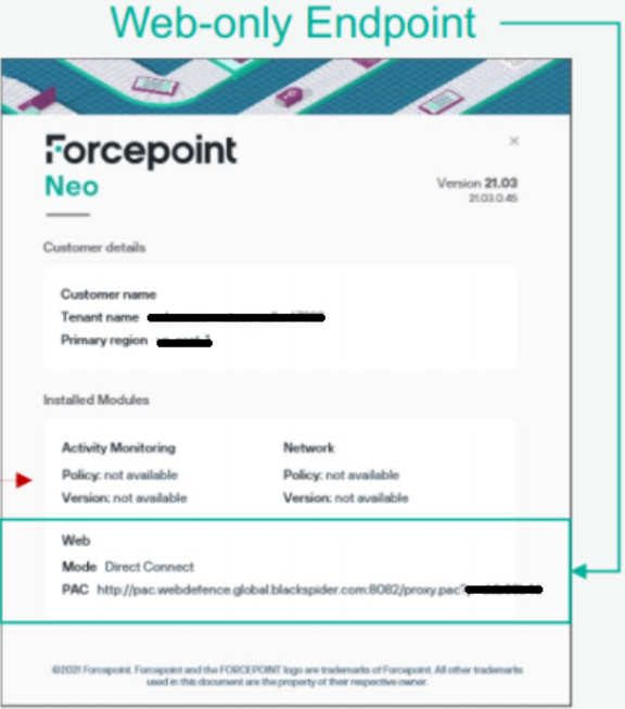 Install Forcepoint Agent using Forcepoint Cloud Security Gateway on Windows